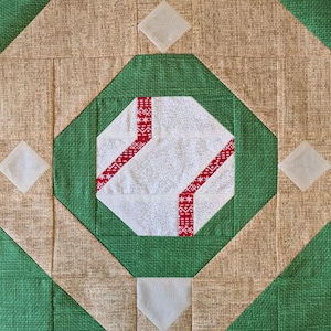 Baseball Field Homerun Quilt Block PDF Pattern - Etsy