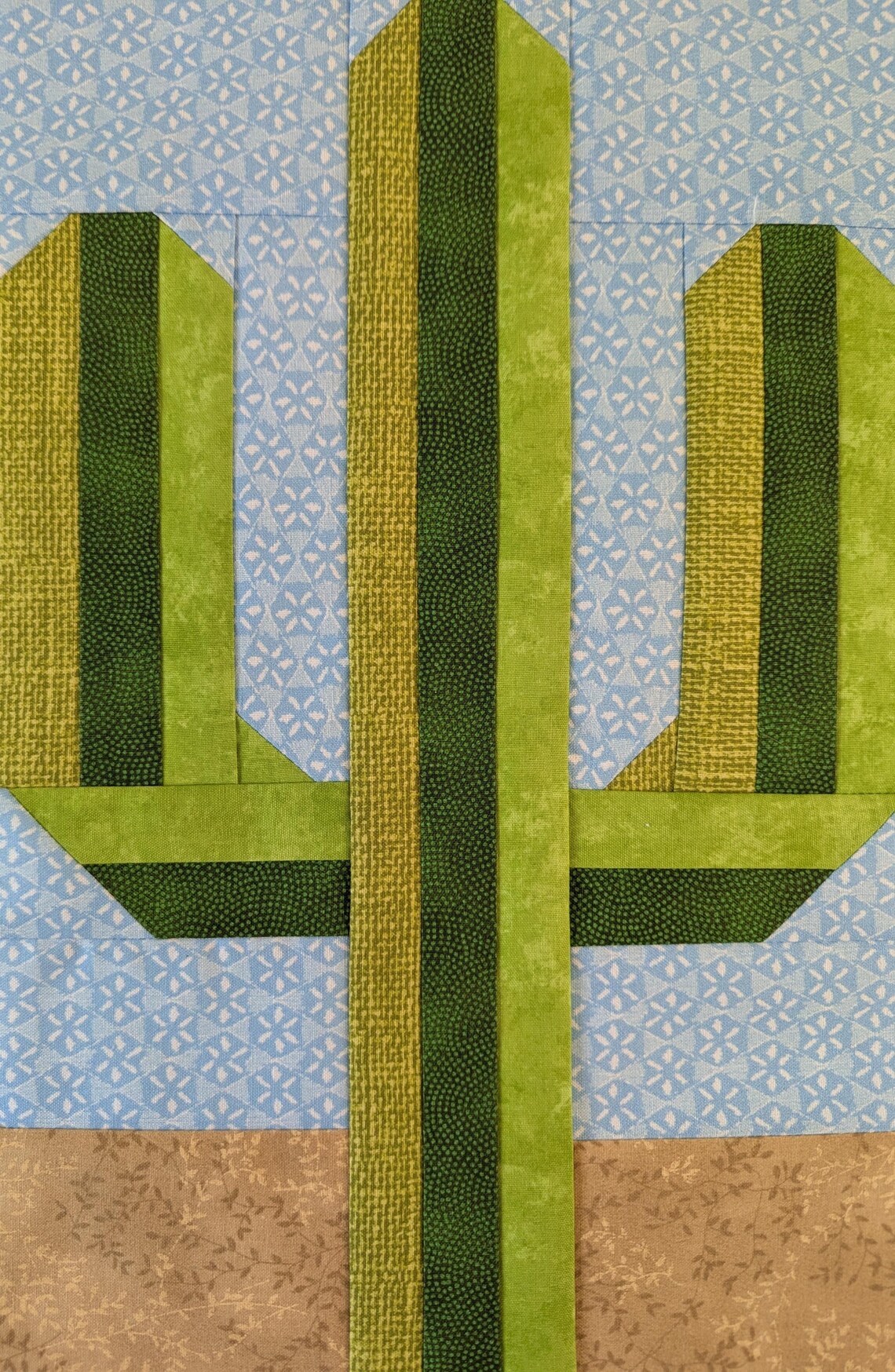 Desert Saguaro Cactus Quilt Block Pdf Pattern - Etsy