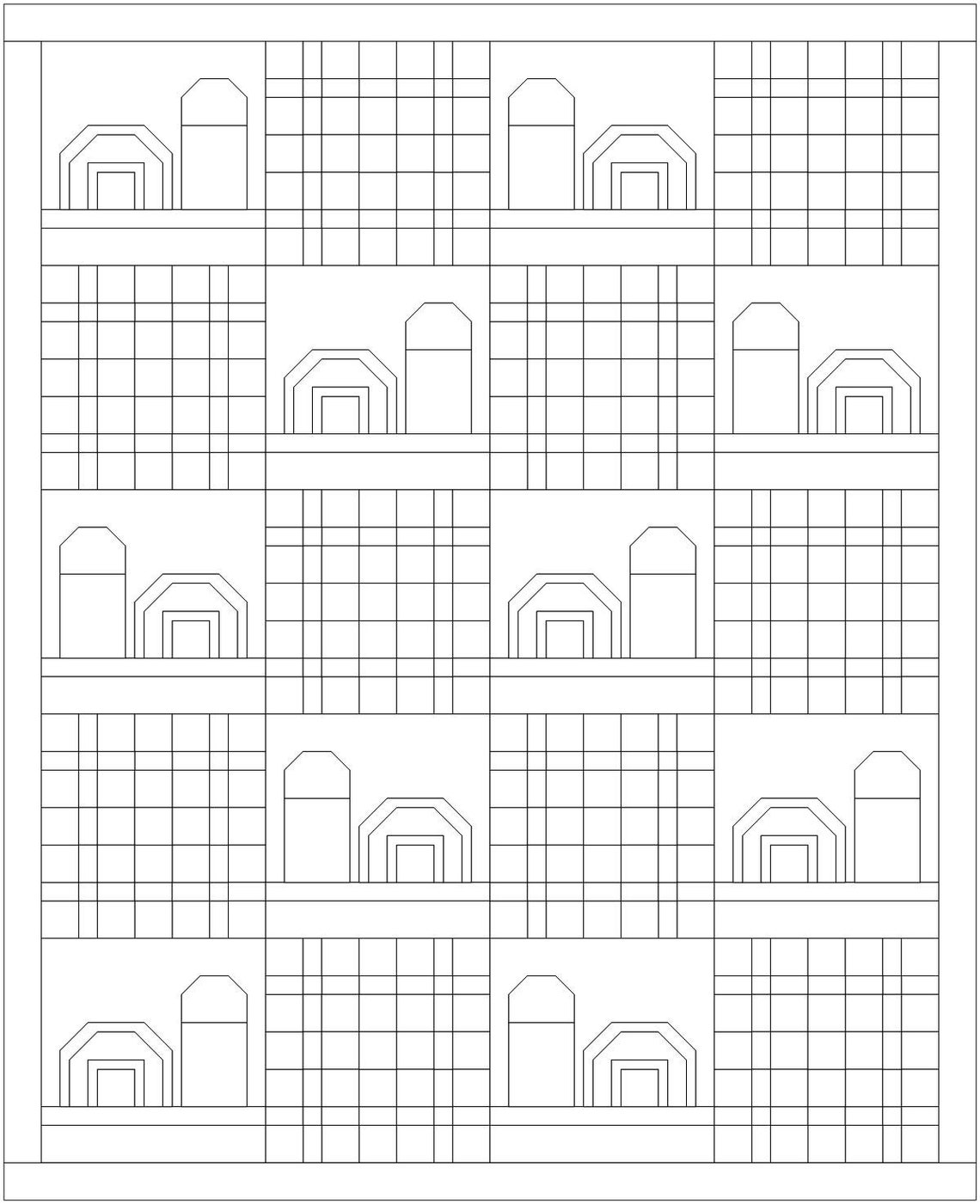 Barn and Silo Quilt Block Pattern - Etsy Canada