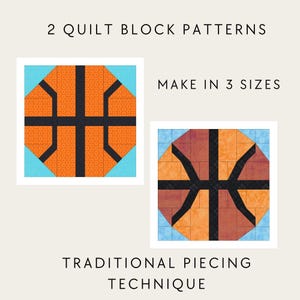 Basketball Quilt Block PDF Pattern - Etsy