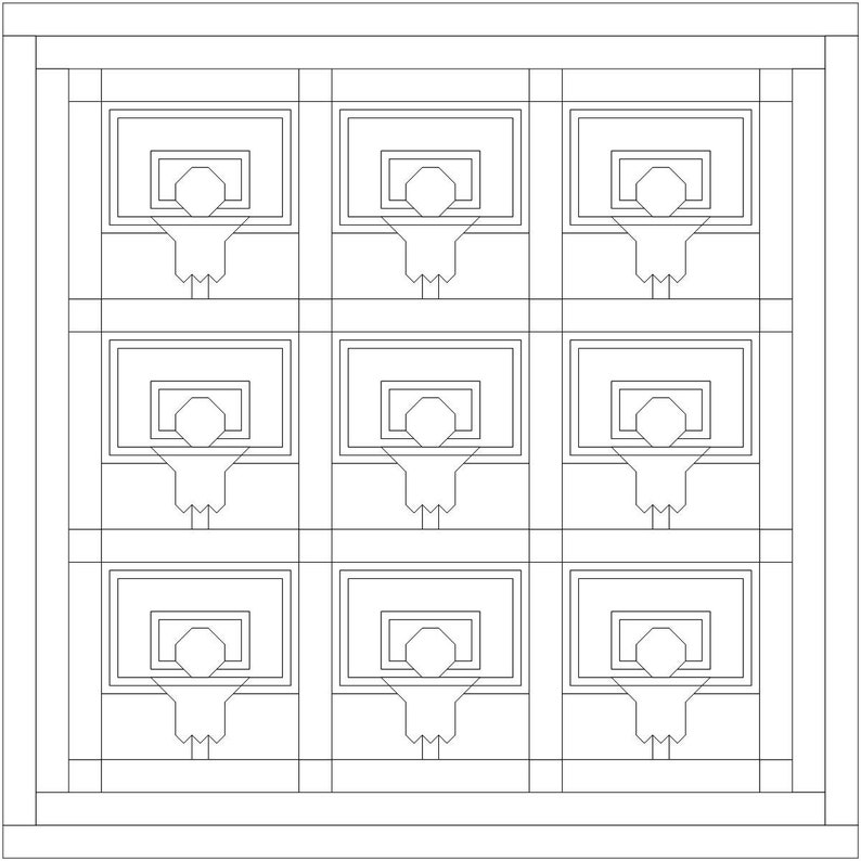 Basketball Hoop Quilt Block PDF Pattern - Etsy