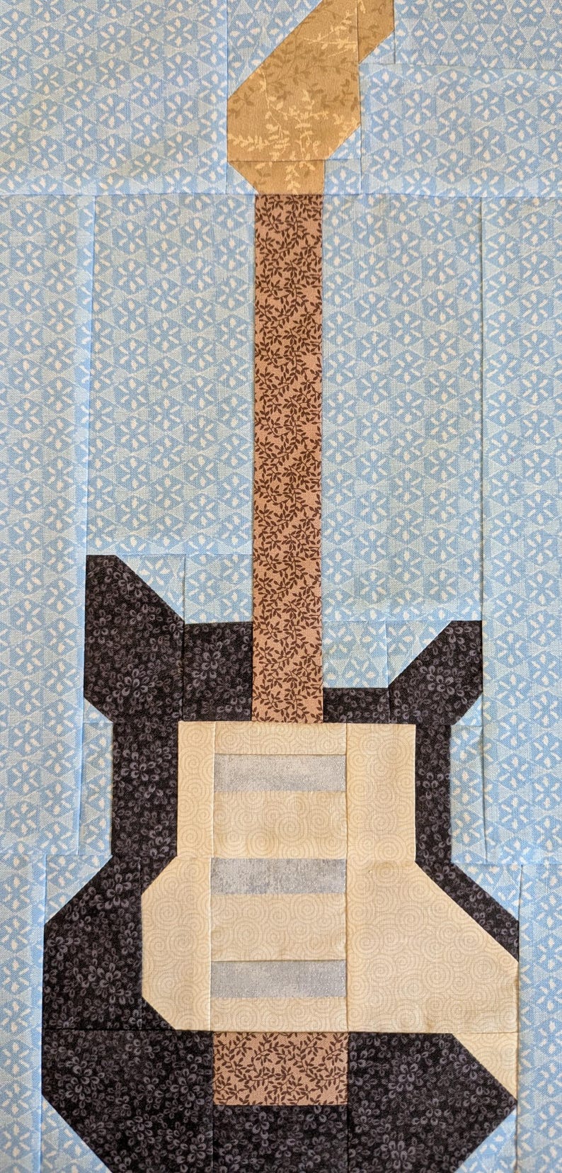 Electric Guitar Quilt Block PDF Pattern - Etsy