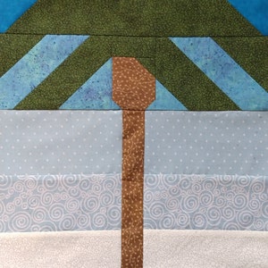 Palm Tree Ocean Quilt Block Pdf Pattern - Etsy