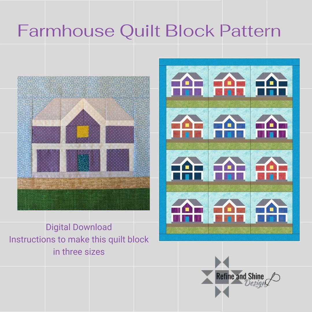 Farmhouse Quilt Block Pdf Pattern - Etsy