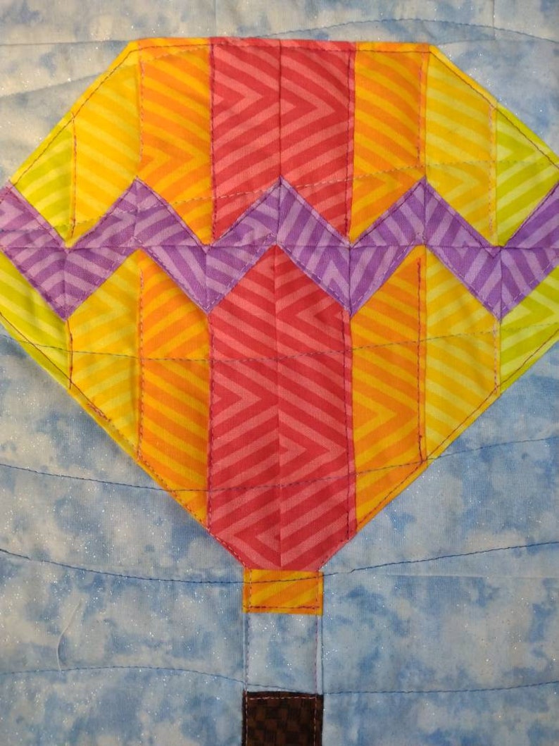 Hot Air Balloon Quilt Block PDF Pattern - Etsy