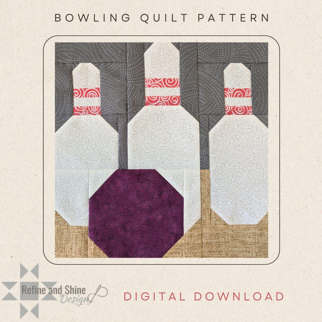 Bowling Quilt Block PDF Pattern - Etsy