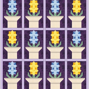 Hyacinth Quilt Block Pdf Pattern - Etsy