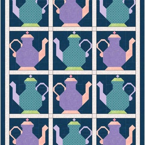 Teapot Quilt Block Downloadable PDF Pattern - Etsy