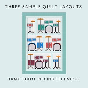 Drum Set Quilt Pattern - Etsy