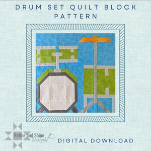 Drum Set Quilt Pattern - Etsy