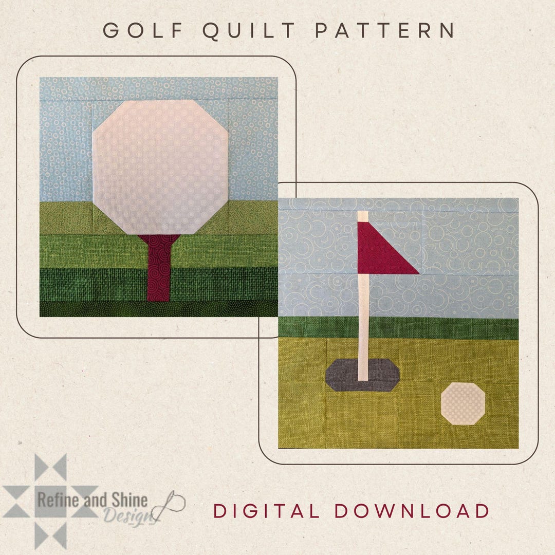 Golf Quilt Block Pdf Pattern - Etsy