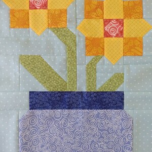 Spring Flower Quilt Block Pdf Pattern - Etsy