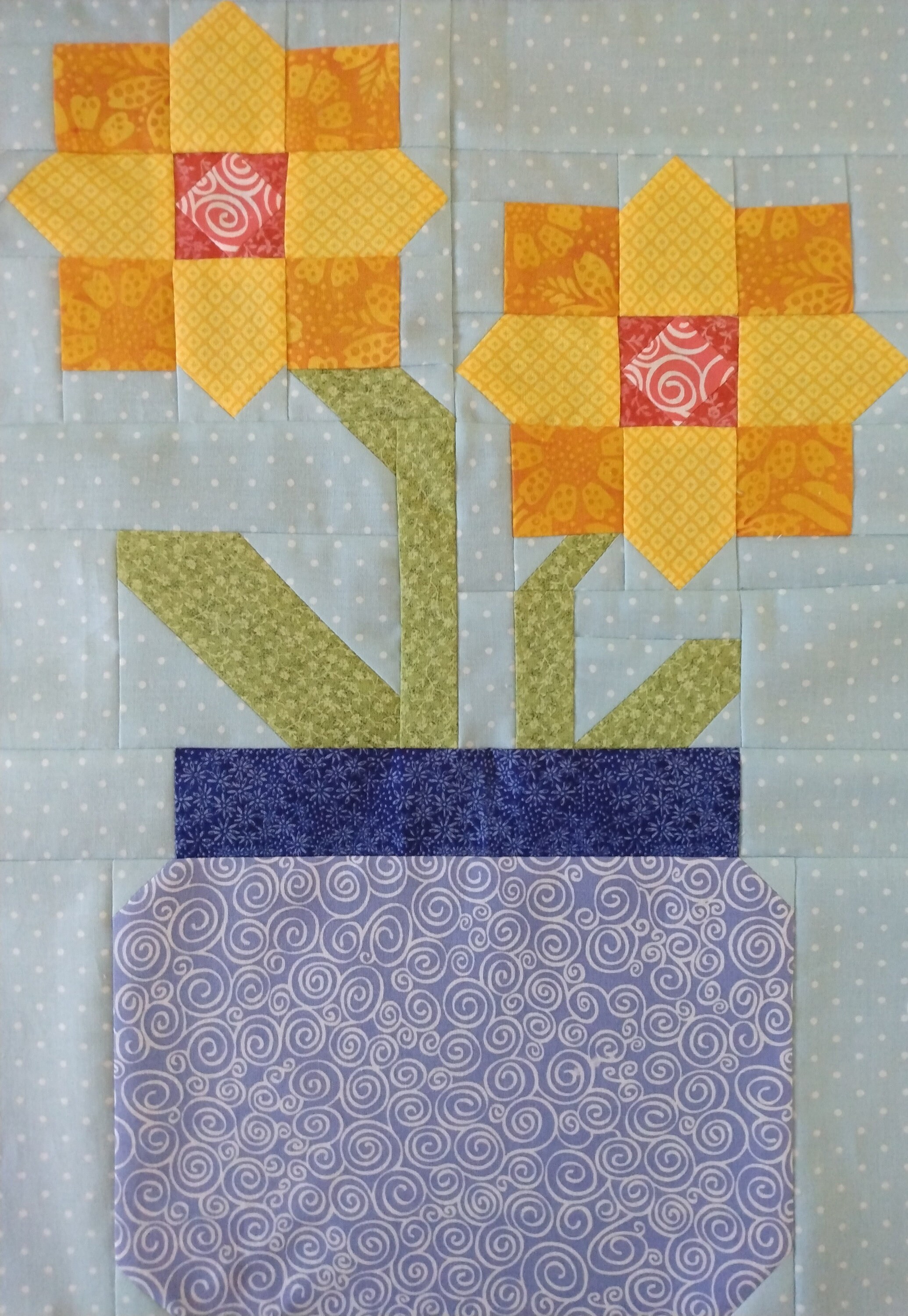 Spring Flower Quilt Block Pdf Pattern - Etsy