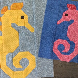 Seahorse Quilt Block Pdf Pattern - Etsy