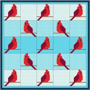 Cardinal Quilt Block Pdf Pattern - Etsy