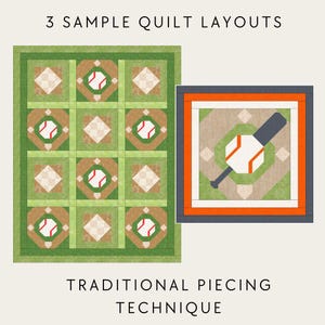 Baseball Field Homerun Quilt Block PDF Pattern - Etsy