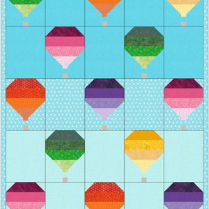 Hot Air Balloon Quilt Block PDF Pattern - Etsy