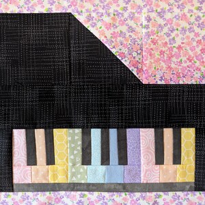 Piano (keyboard) Quilt Block PDF Pattern - Etsy