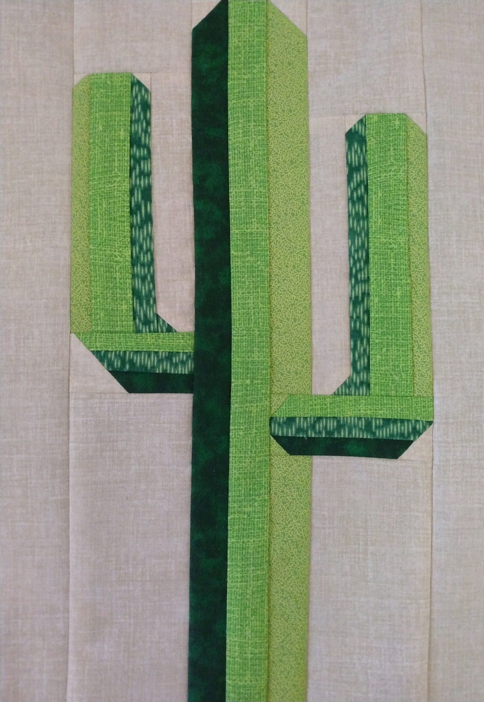 Desert Saguaro Cactus Quilt Block Pdf Pattern - Etsy