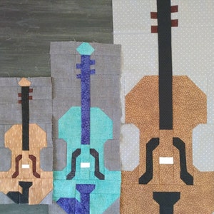 Violin & Cello Quilt Block PDF Pattern - Etsy