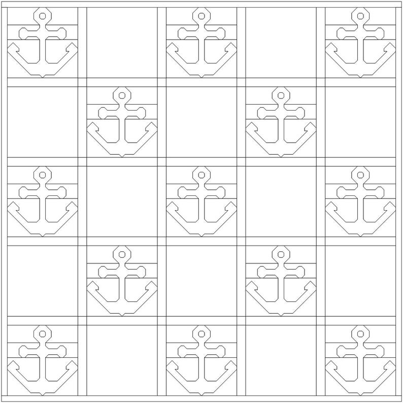 Anchor Quilt Block PDF Pattern - Etsy