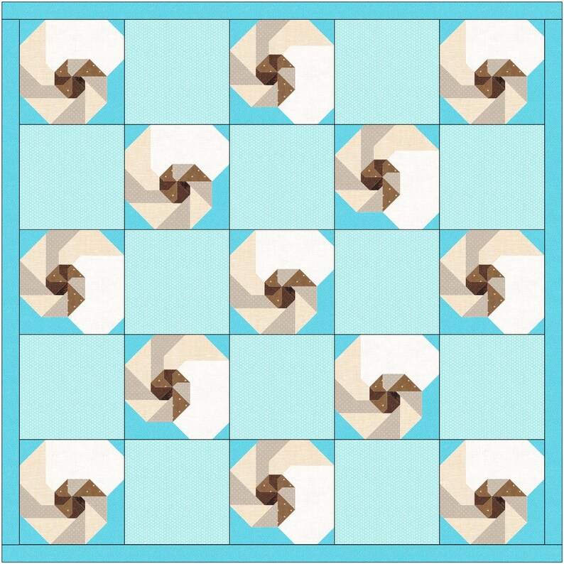 Nautilus Shell Quilt Block Pdf Pattern - Etsy