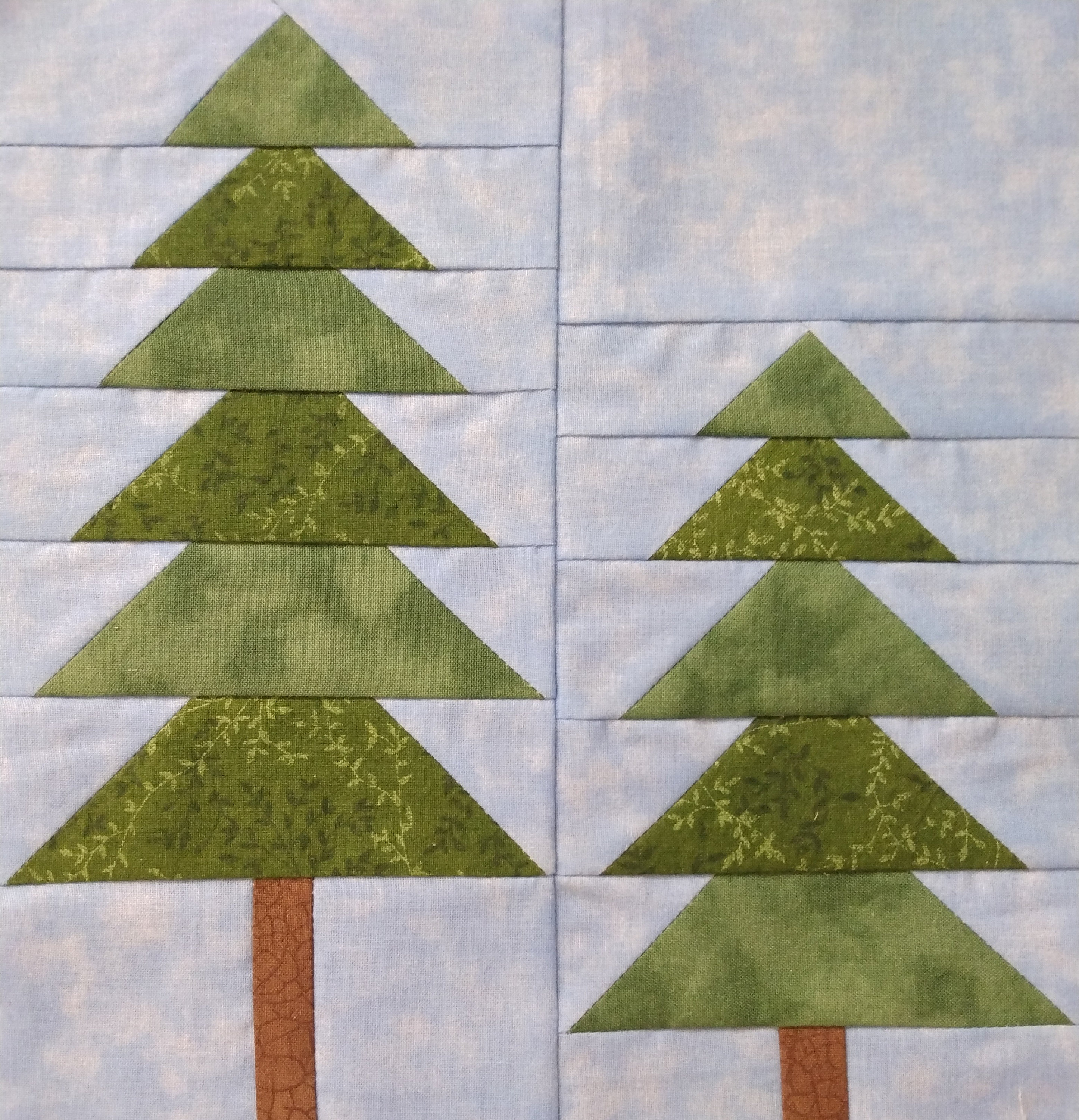 Pine Tree Forest Quilt Block Pdf Pattern - Etsy
