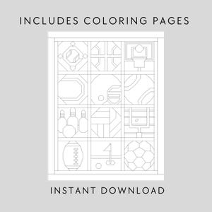 Sports Fan Quilt Pattern Pack Instant Download, Set of 12 Sports Themed ...