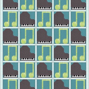 Piano and Music Note Quilt Pattern Pack - Etsy