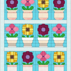 Flowerpot Quilt Pattern Pack Pdf - Etsy