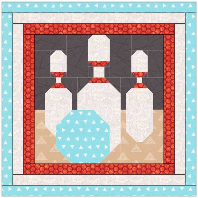 Bowling Quilt Block PDF Pattern - Etsy