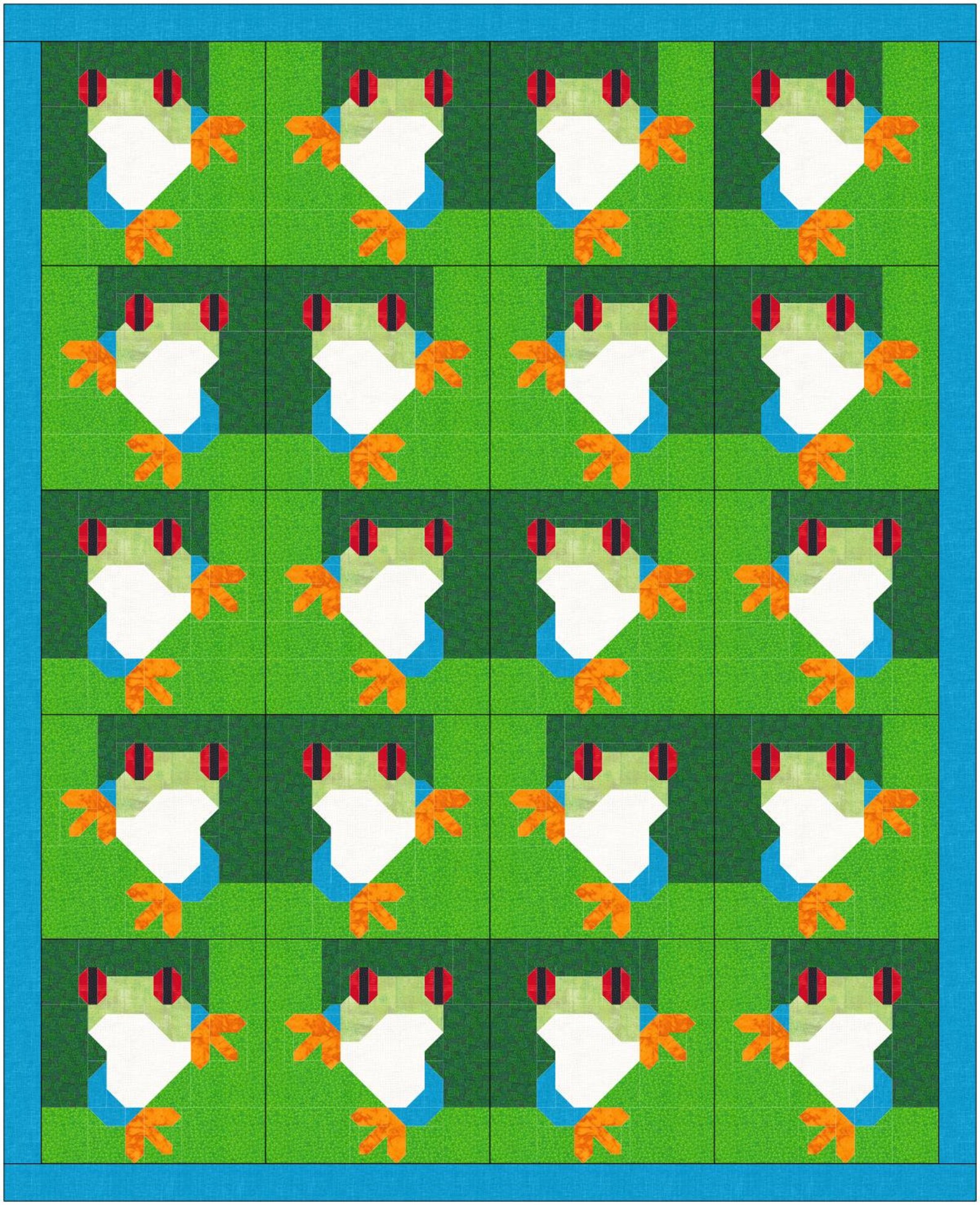 Tree Frog Quilt Block Pdf Pattern - Etsy