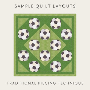 Soccer (football) Quilt Block Pdf Pattern Instant Download - Etsy