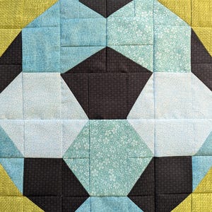 Soccer (football) Quilt Block Pdf Pattern Instant Download - Etsy