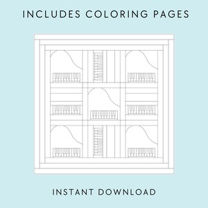 Piano (keyboard) Quilt Block PDF Pattern - Etsy