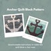 Anchor Quilt Block PDF Pattern - Etsy