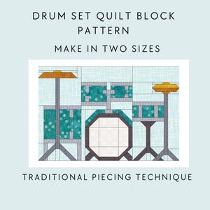 Drum Set Quilt Pattern - Etsy