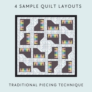 Piano (keyboard) Quilt Block PDF Pattern - Etsy