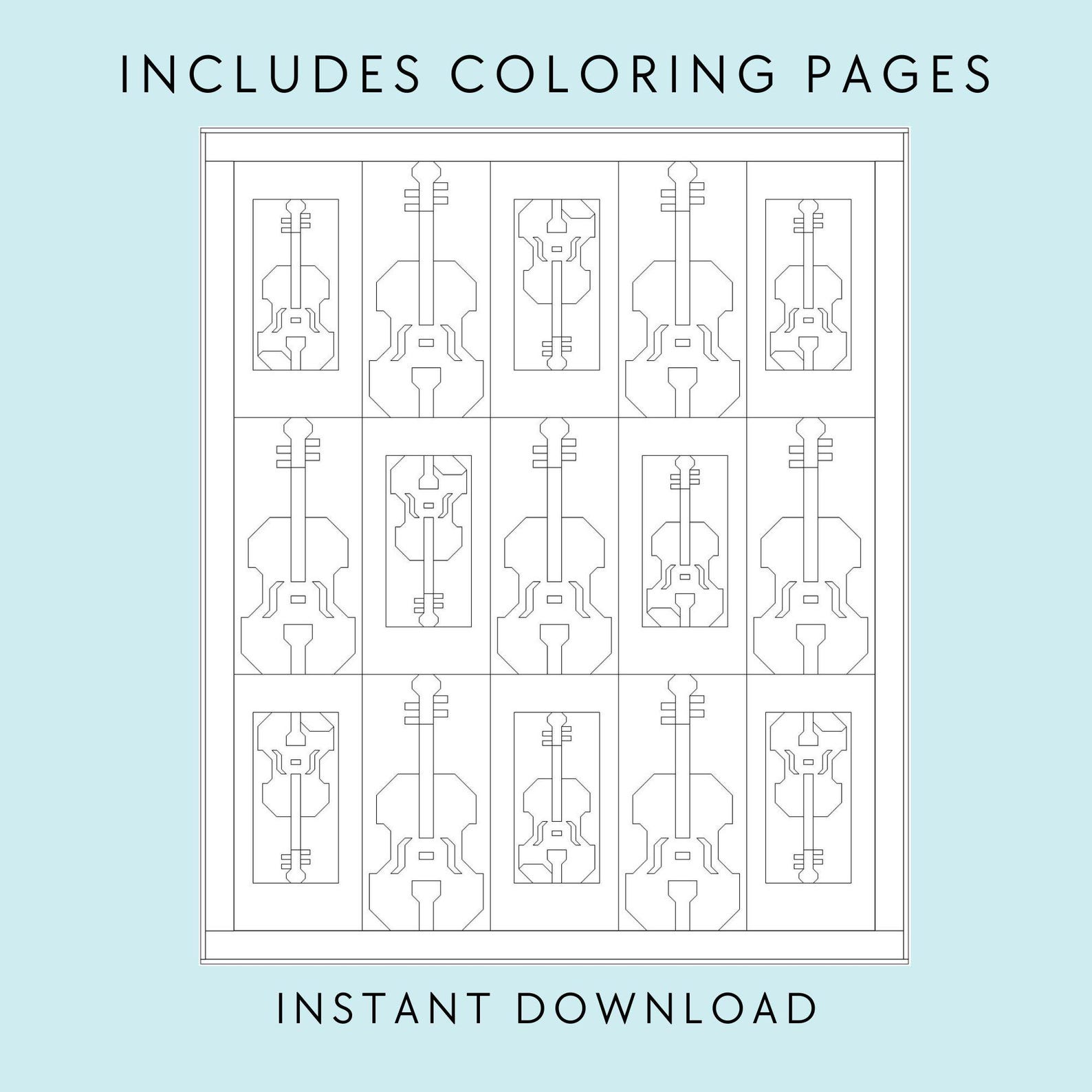 Violin & Cello Quilt Block PDF Pattern - Etsy