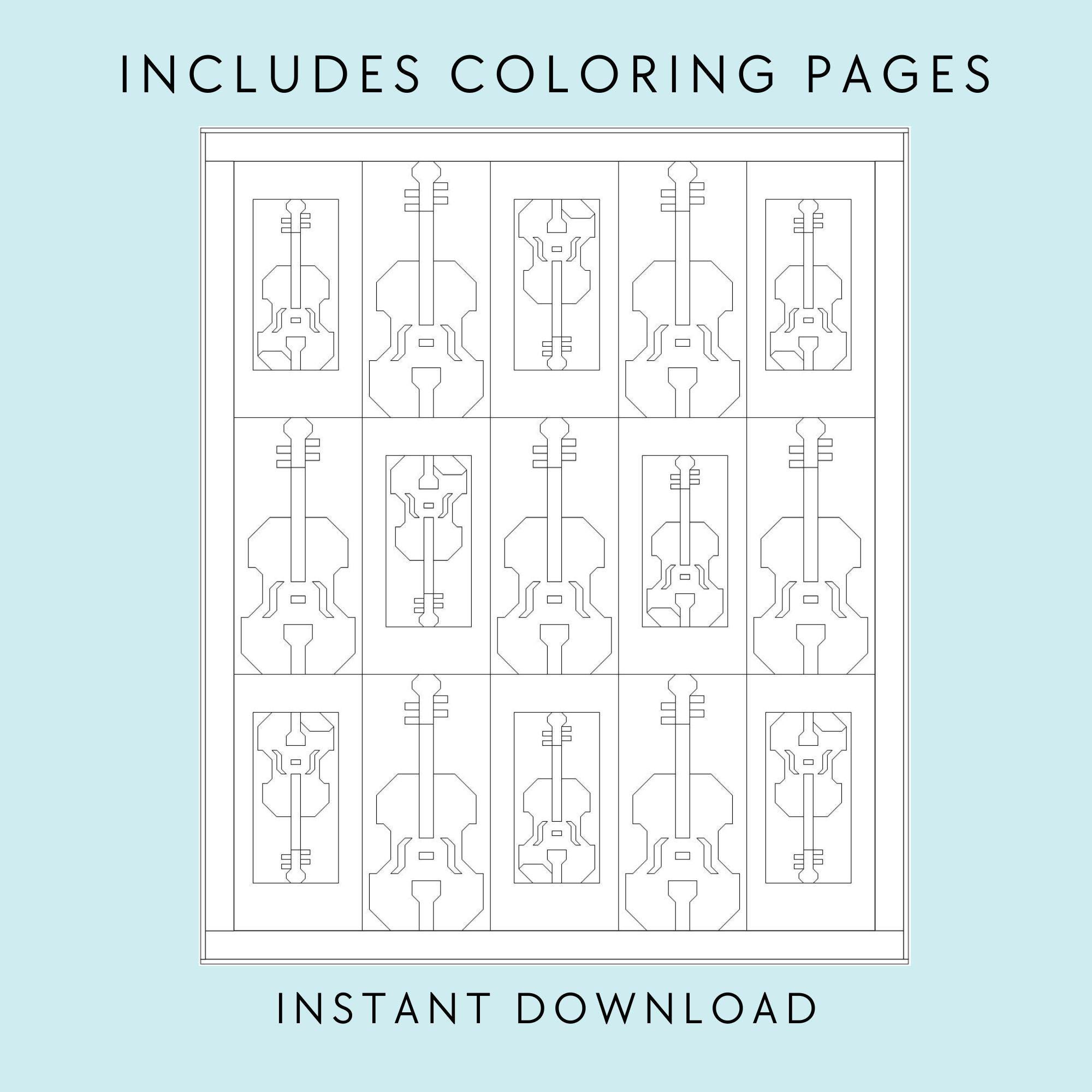 Violin & Cello Quilt Block PDF Pattern - Etsy