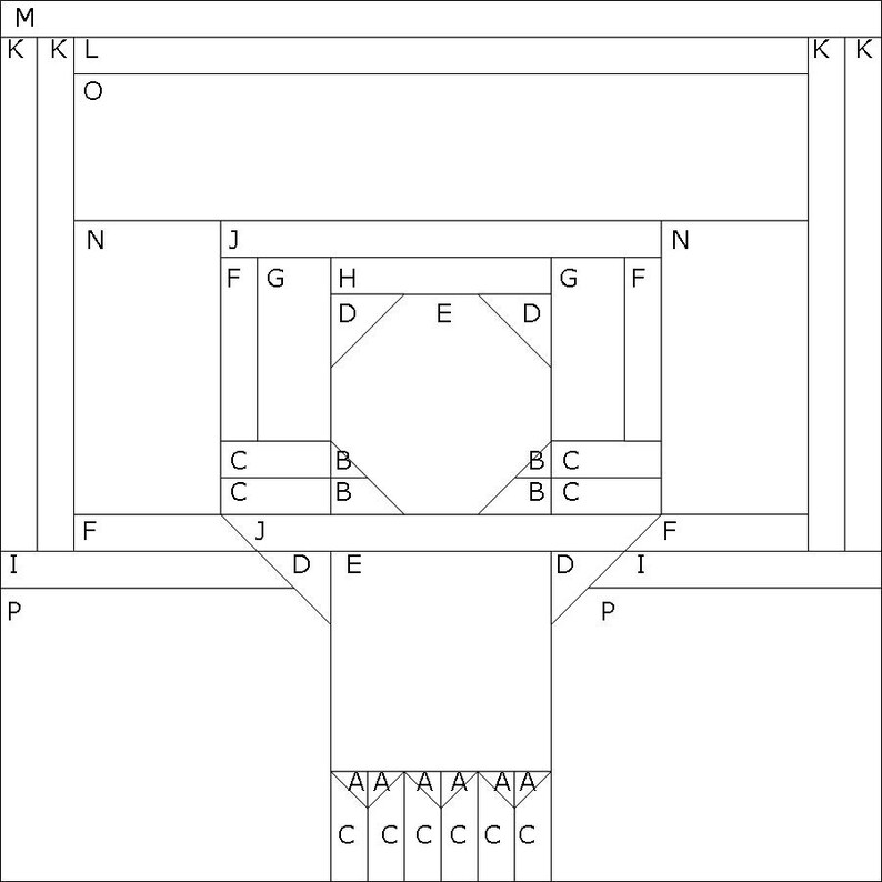 Basketball Hoop Quilt Block PDF Pattern - Etsy