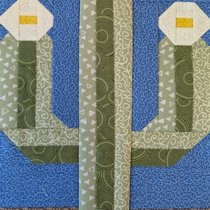 Desert Saguaro Cactus Quilt Block Pdf Pattern - Etsy