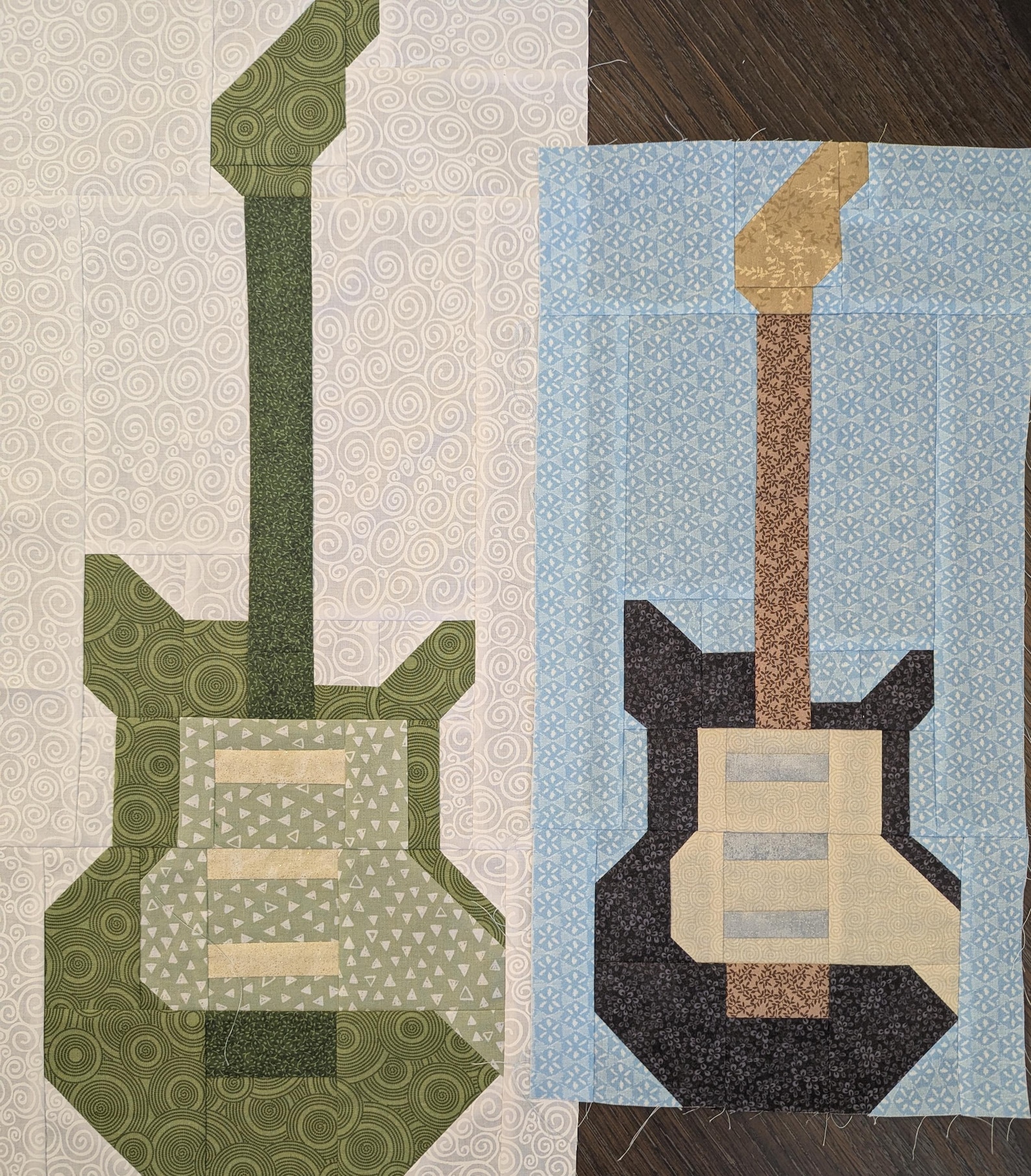 Electric Guitar Quilt Block PDF Pattern - Etsy