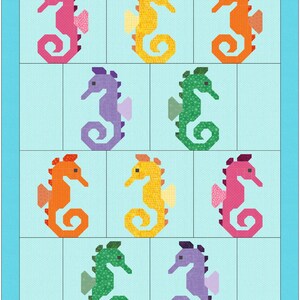 Seahorse Quilt Block Pdf Pattern - Etsy
