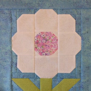 Summer Flower Quilt Block Pdf Pattern - Etsy