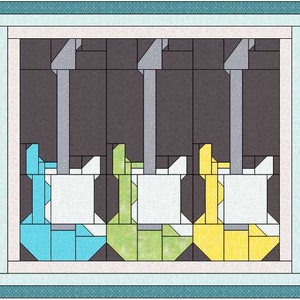 Electric Guitar Quilt Block PDF Pattern - Etsy