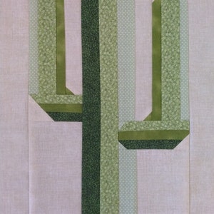 Desert Saguaro Cactus Quilt Block Pdf Pattern - Etsy