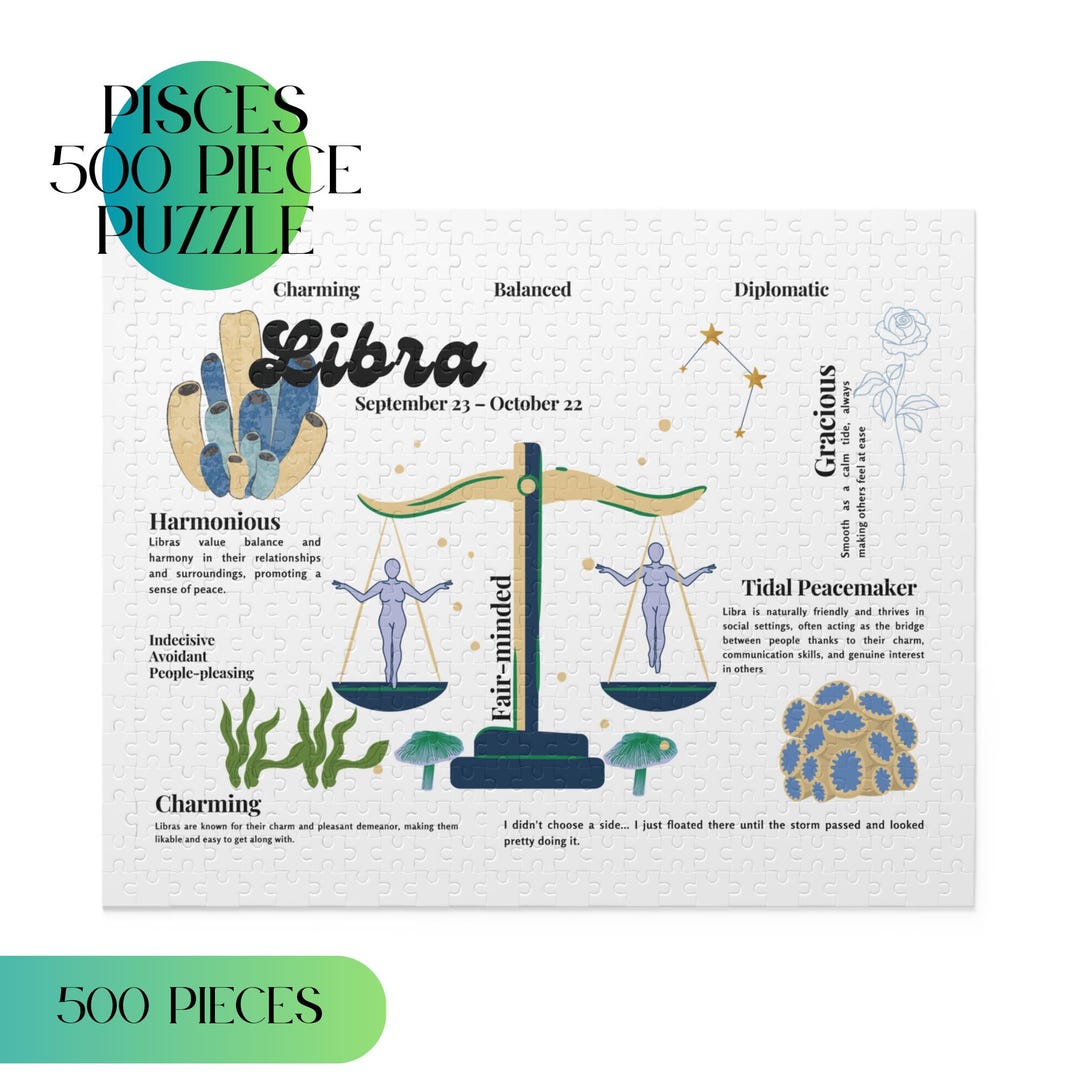 Libra Zodiac Puzzle 500 Piece Astrology Jigsaw/earth Sign Constellation ...