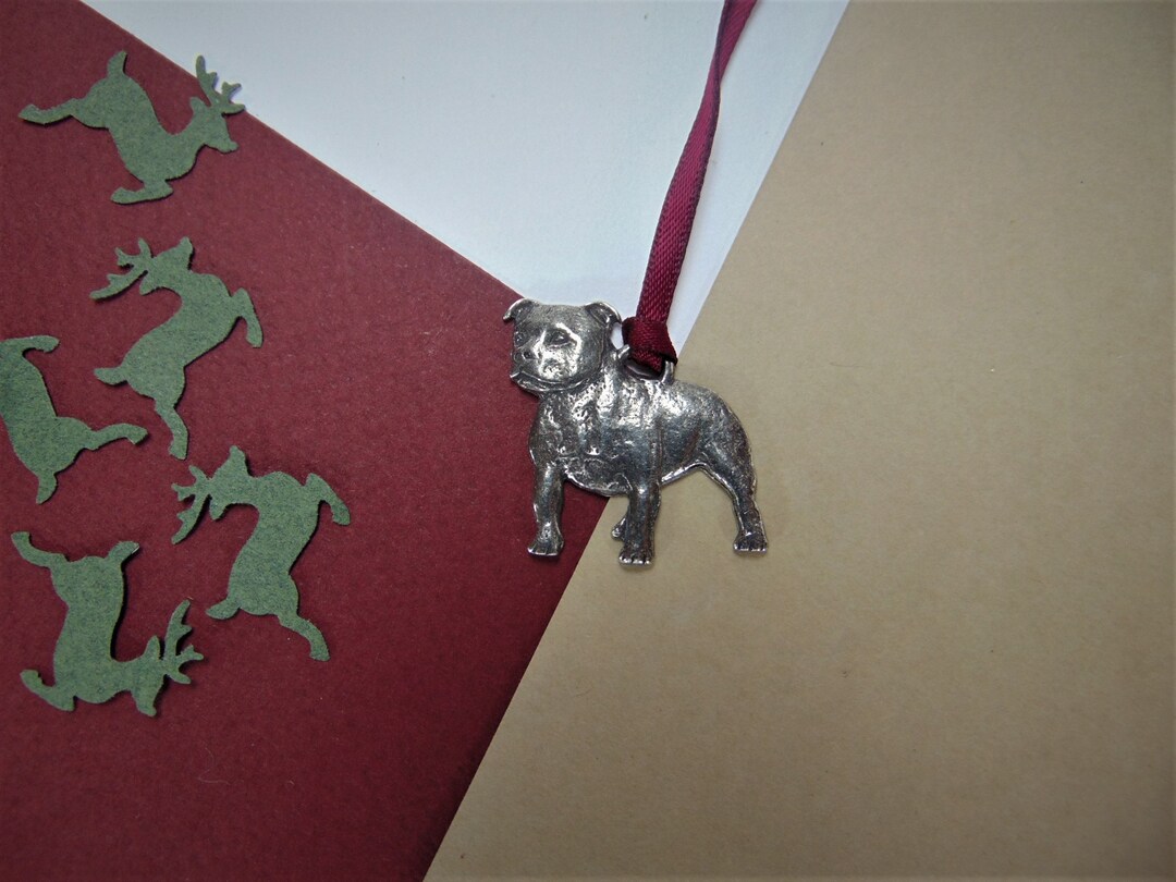 Staffordshire Bull Terrier Hanging Decoration - Staffie Mum Christmas ...