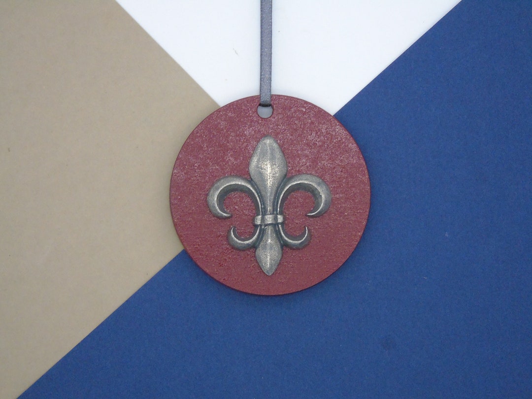 Fleur De Lis Wooden Decoration - Fleur De Lis Christmas Tree - Handmade ...